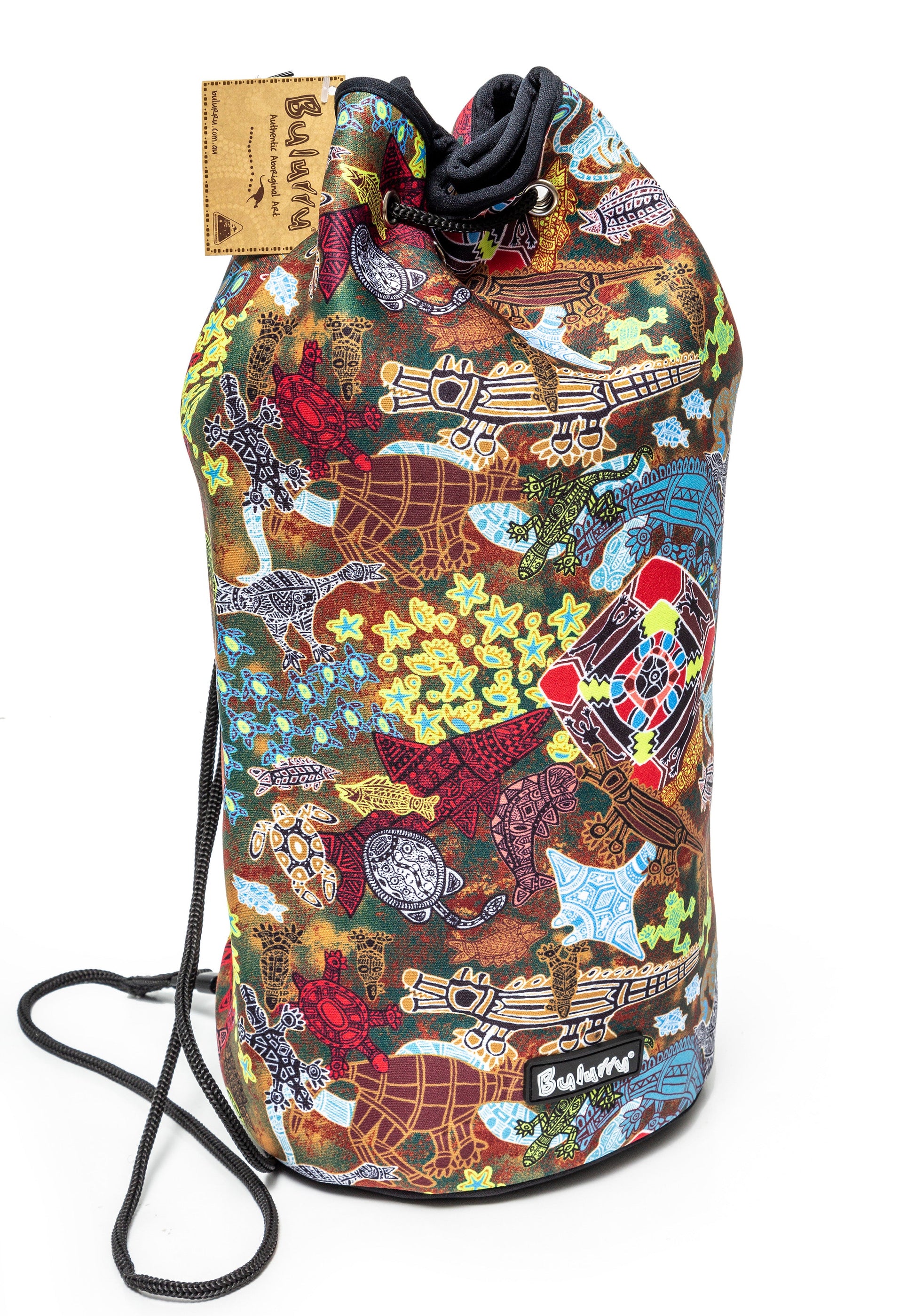 Bush Tucker Drawstring Bag - Art Down Under — Bulurru Shop