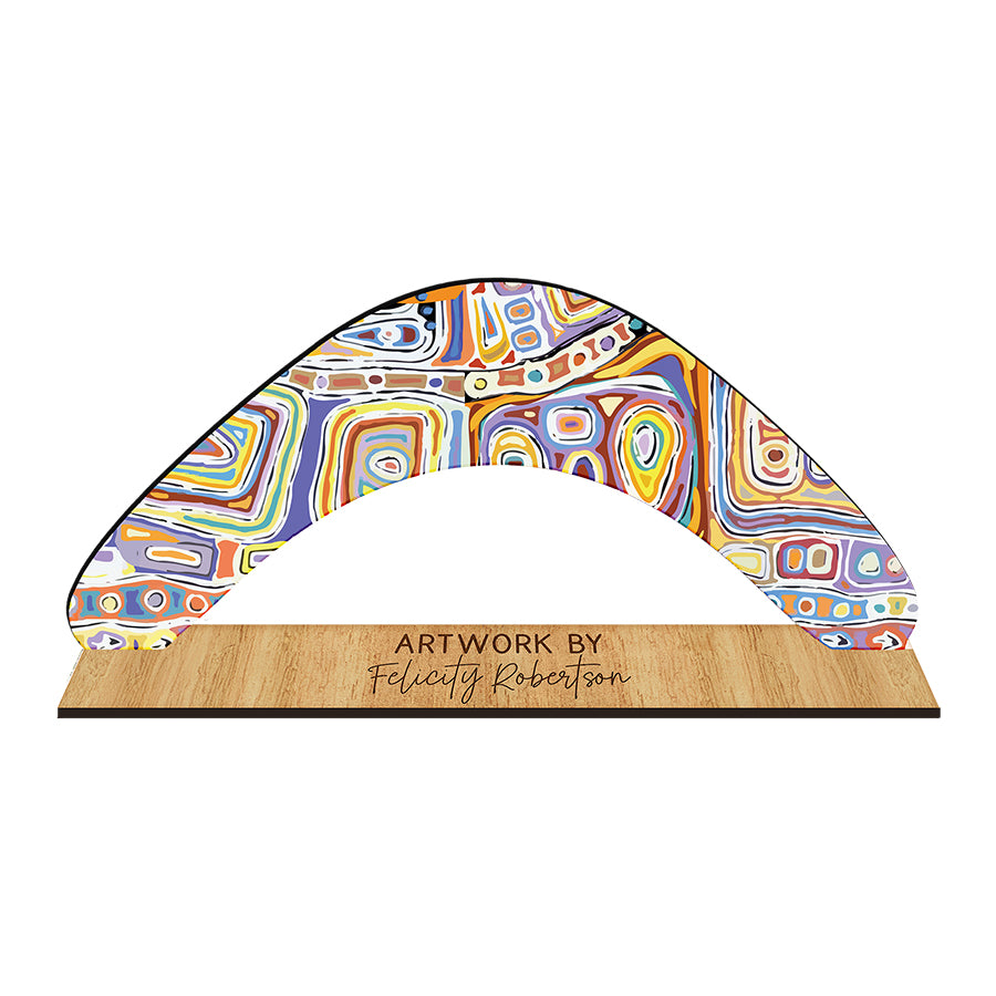 Decorative Boomerang Australian Made - Felicity Robertson — Bulurru Shop