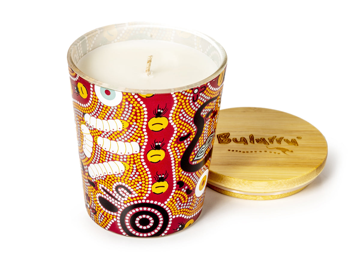 Bulurru Aboriginal Soy Candle Bush Tucker Tan Orange Blossom — Bulurru Shop