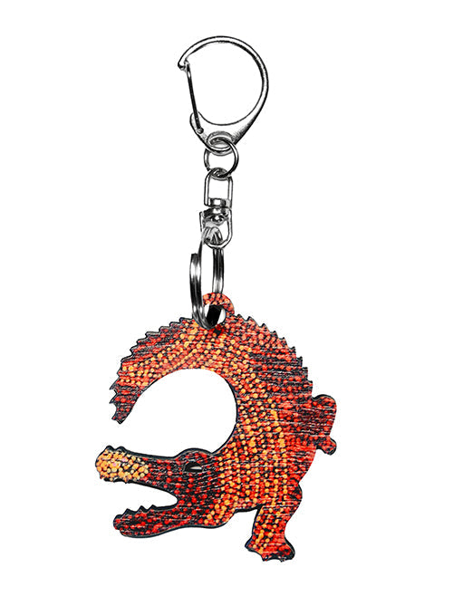 Crocodile Shape Wooden Keyring (Australian Made) - Alison Munti Riley ...