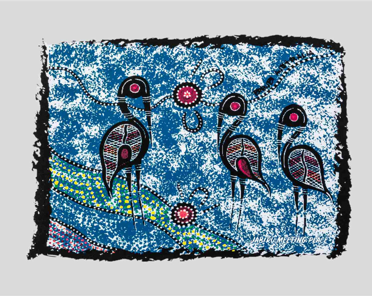 Canvas Art Print - Jabiru Meeting Place — Bulurru Shop