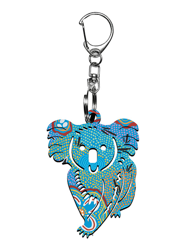 Koala Shape Wooden Keyring (Australian Made) - Bush Tucker Gathering B ...