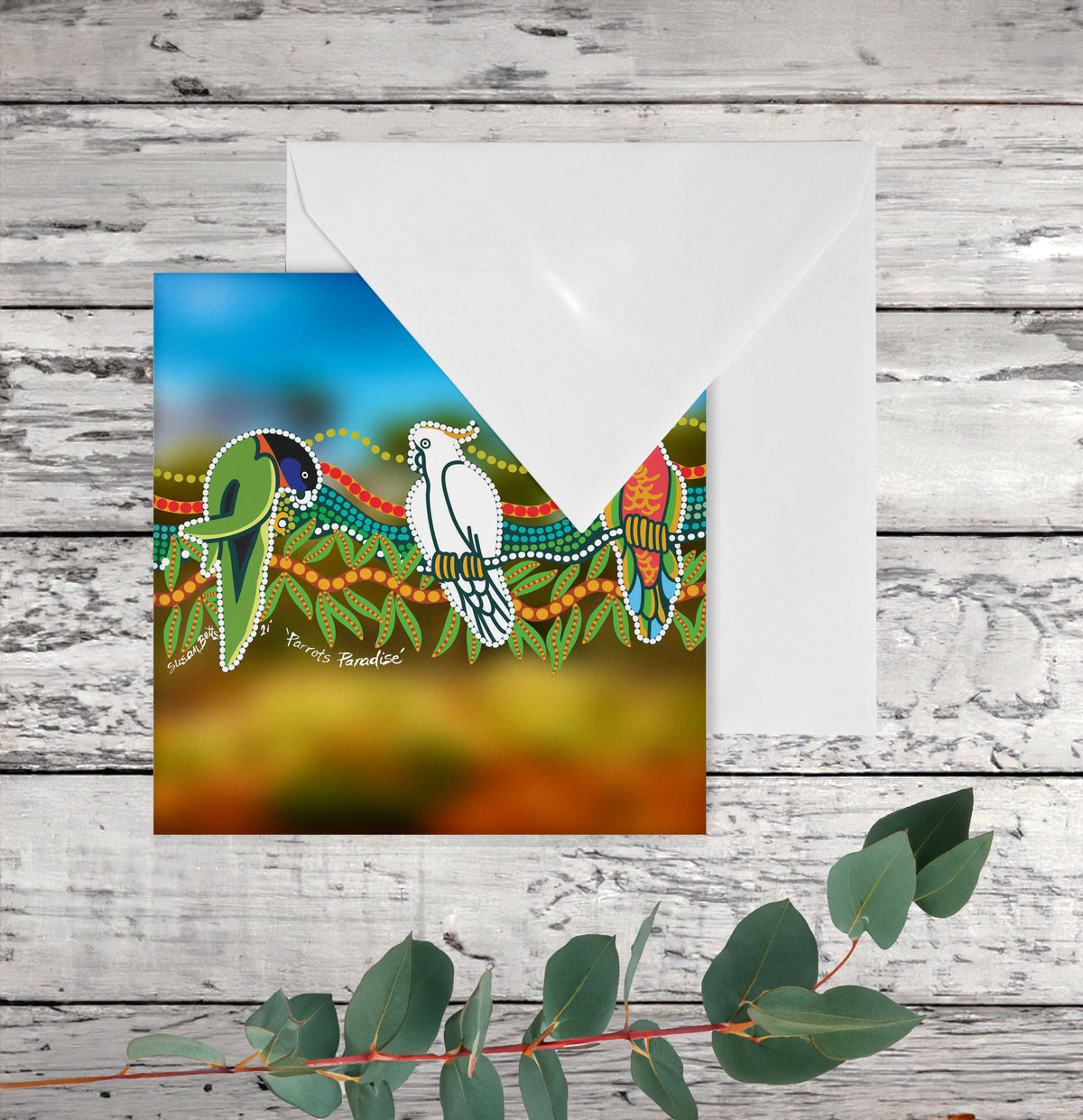 Greeting Card - Parrots Paradise By Susan Betts — Bulurru Shop