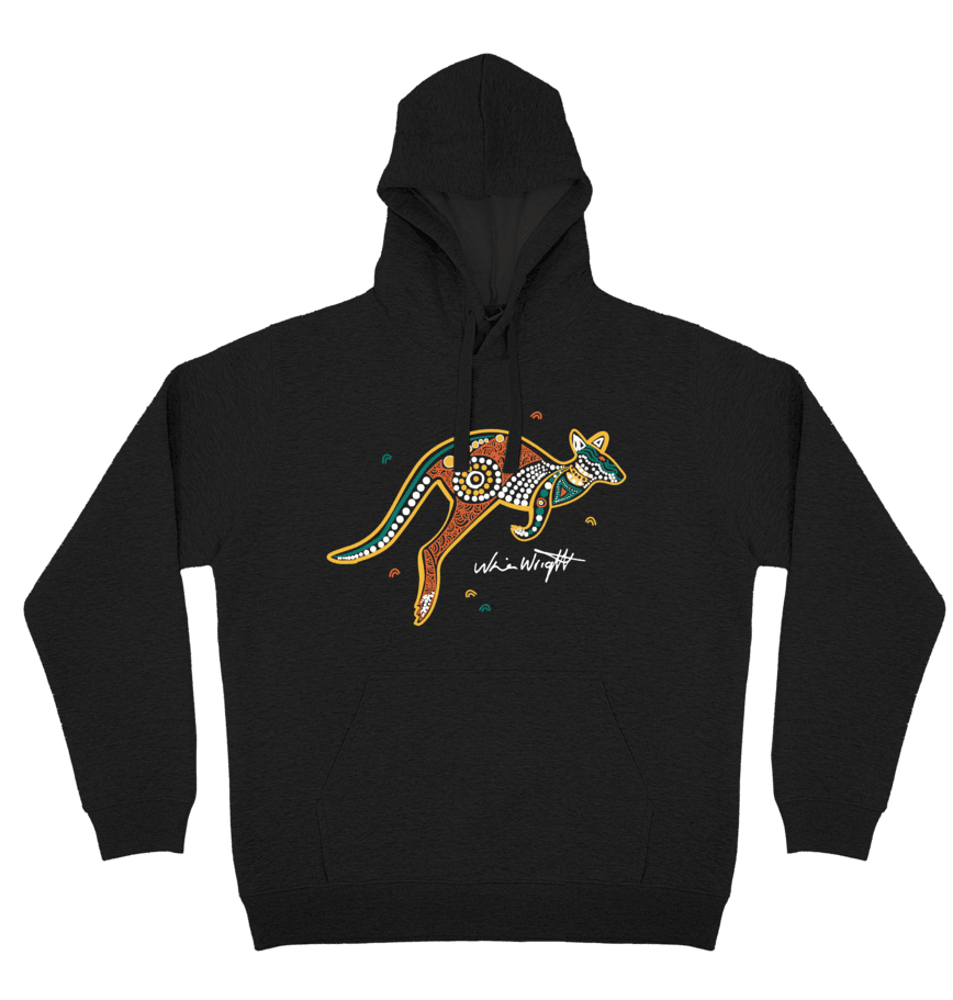 Adults Cozy Hoodie - Wawi (Red Kangaroo) By Nina Wright — Bulurru Shop