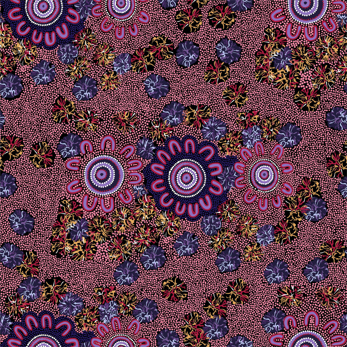 Womens Business Aboriginal Pattern Fabric | Australia Indigenous ...
