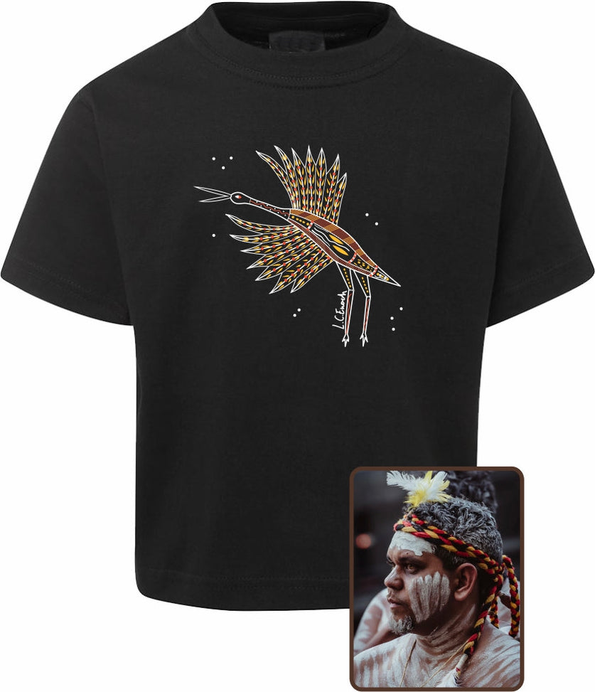 T Shirt Kids Regular Fit - Louis Enoch, Brolga Design — Bulurru Shop