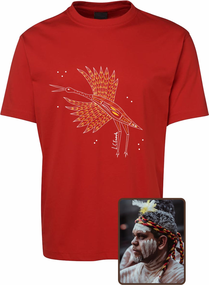 T Shirt Kids Regular Fit - Louis Enoch, Brolga Design — Bulurru Shop