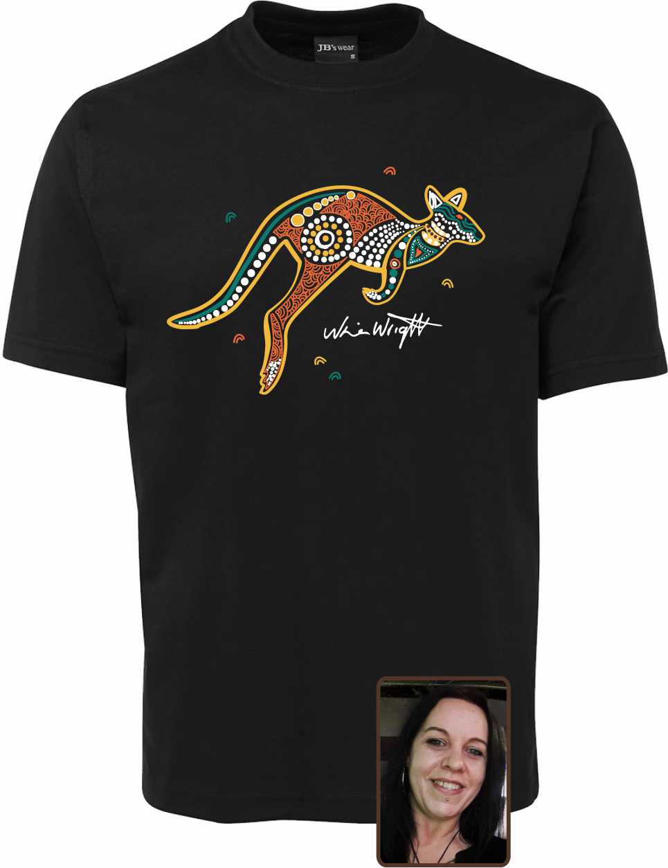 T Shirt ADULT Regular Fit - Nina Wright, Wawi (Red Kangaroo) Design ...