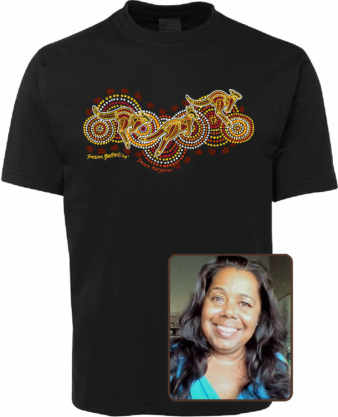 T Shirt ADULT Regular Fit - Susan Betts, Desert Kangaroo Design ...