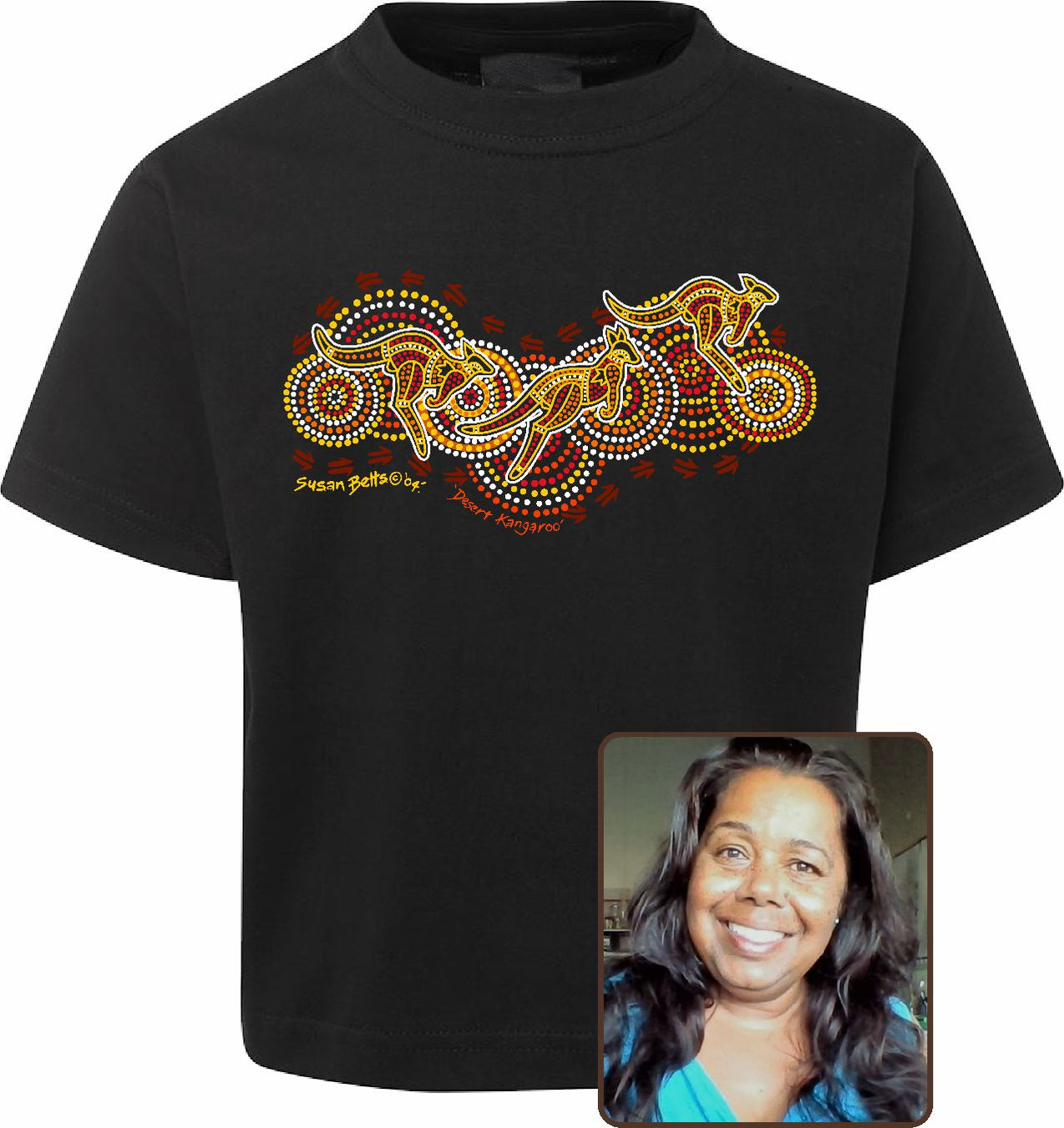 T Shirt Kids Regular Fit - Susan Betts, Desert Kangaroo Design ...
