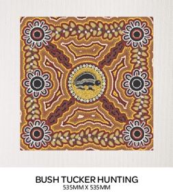 Bulurru Aboriginal Art Canvas Print Unstretched - Bush Tucker Hunting ...